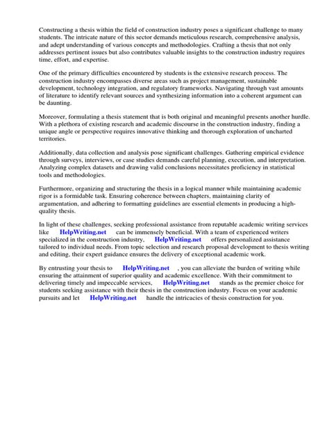 Thesis Construction Industry Pdf Methodology Thesis