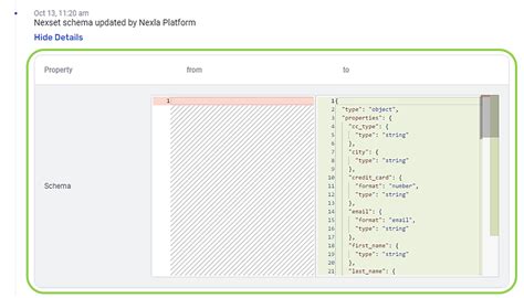 Schema Change Detection Nexla Docs