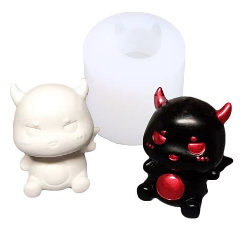 3d Cartoon Devil Epoxy Casting Mold For Candle Aromatherapy Making Home