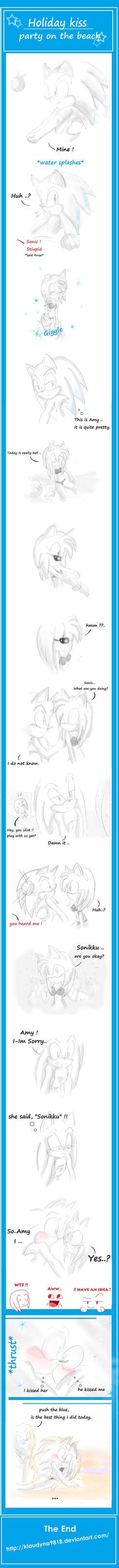 Sonic And Amy Holiday Kiss Short Story By Klaudy Na On Deviantart