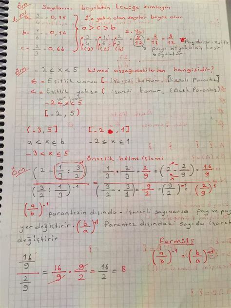 Matematik 1 Ünite 1 Ders Notları