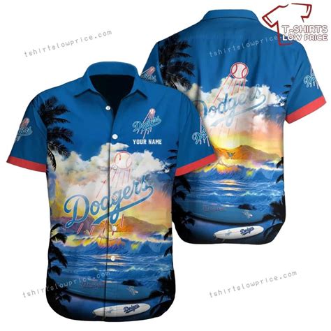 Custom Name Los Angeles Dodgers Mlb Aloha Hawaiian Shirt For Men Women