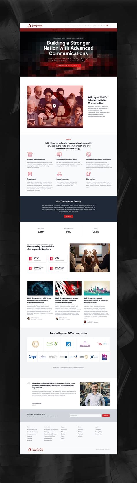Hatif Libya Website Design By Mohamed Bashagha On Dribbble