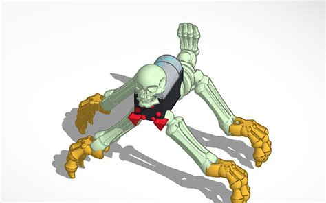 3d Design Skeleton Armored Spider Tinkercad
