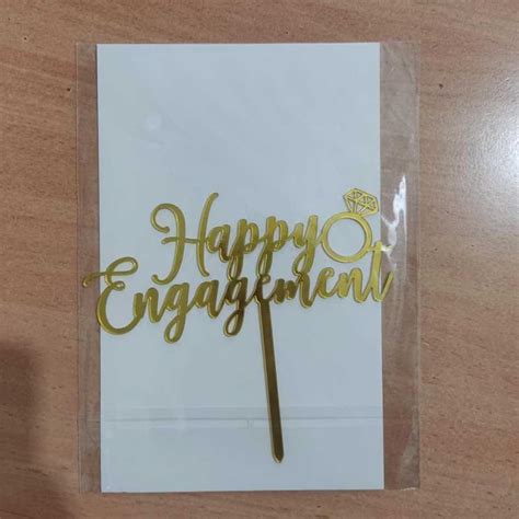 Jual Topper Acrylic Happy Engagement 🏷️ Harga Termurah Dan Terlengkap