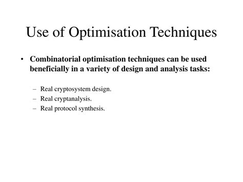 Ppt Heuristic Optimisation In Design And Analysis Powerpoint