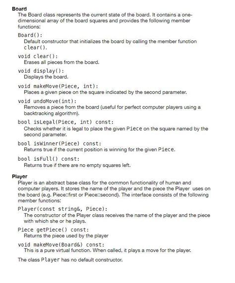 Solved Board The Board Class Represents The Current State Of