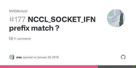 Ncclsocketifname Prefix Match · Issue 177 · Nvidianccl · Github