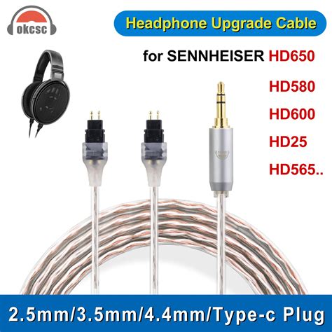 Okcsc Replacement Cable For Sennheiser Hd580 Hd600 Hd650 Hd25 Hd660s