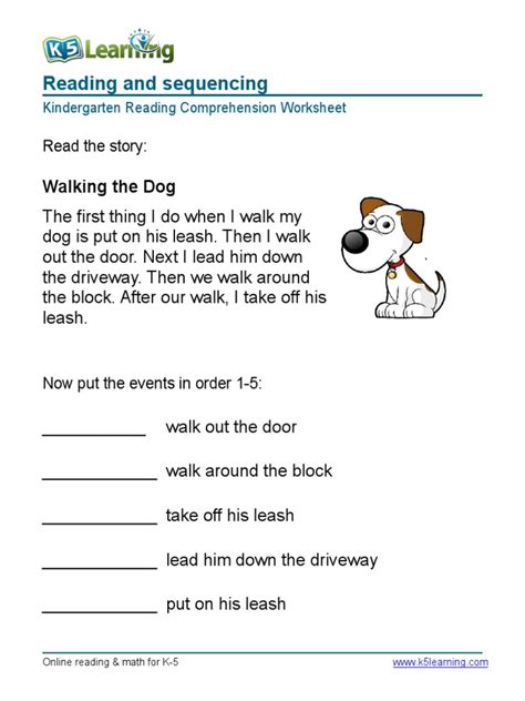 Free Reading Comprehension Worksheet For K 1 Download Free Reading