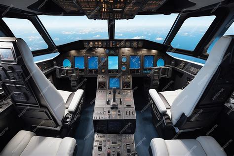 Premium Photo Aviation Pilots Cockpit Setup Gaming Room Interior