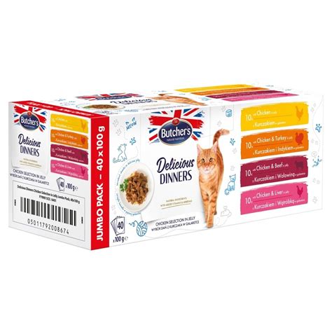 Butcher s Delicious Dinners Karma dla kotów kawałki w galaretce 40 x