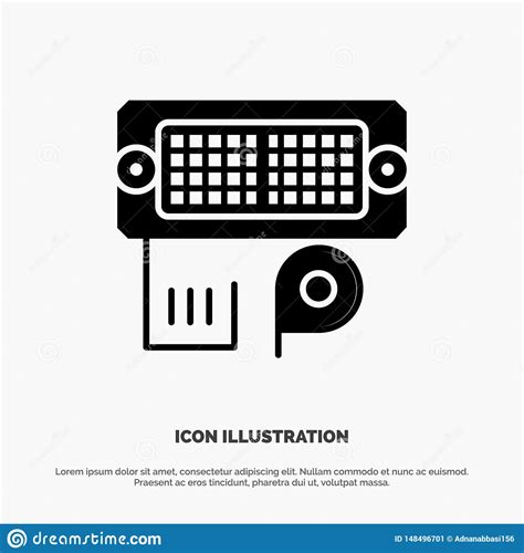 adapter connection data input solid glyph icon vector stock vector