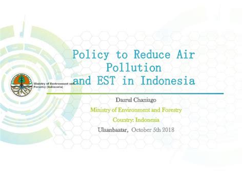 Pdf Policy To Reduce Air Pollution And Est In Indonesia · No 41 1999 Control Of Air Pollution