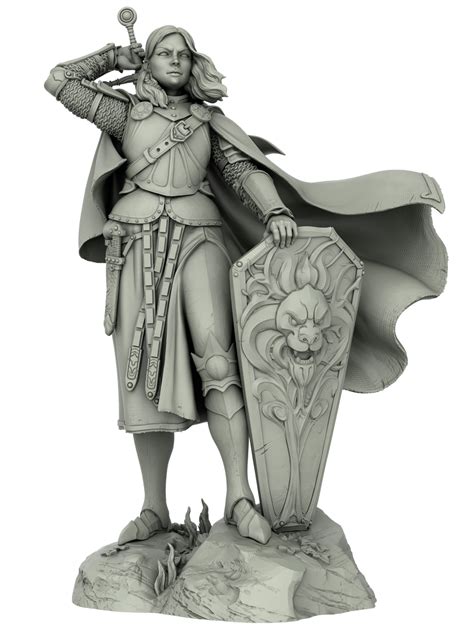 Olena The Knight 3d Print Fantasy Warriors Miniatures El Greco Miniatures El Greco