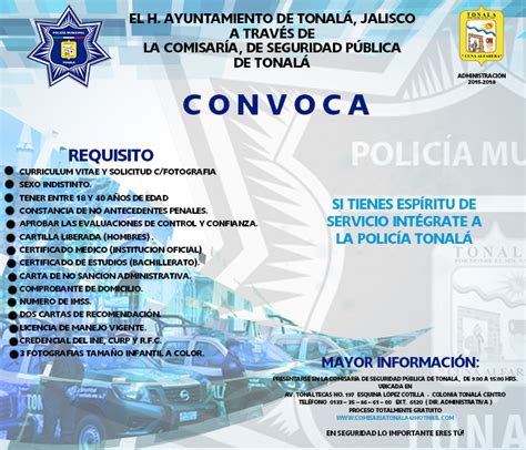 Convocatoriapolicias2018 Gobierno De Tonalá