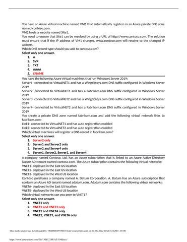Azure Exam Latest Az Document Contains Questions And Answers By Studyguide Issuu