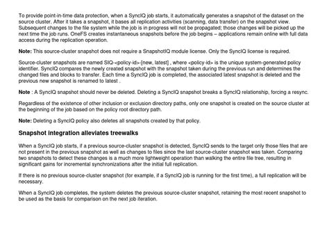 Source Cluster Snapshot Integration Dell Powerscale Synciq Architecture Configuration And