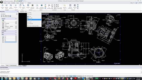 Draftsight 2016 Collapsible Property And Drawing Tabs Youtube