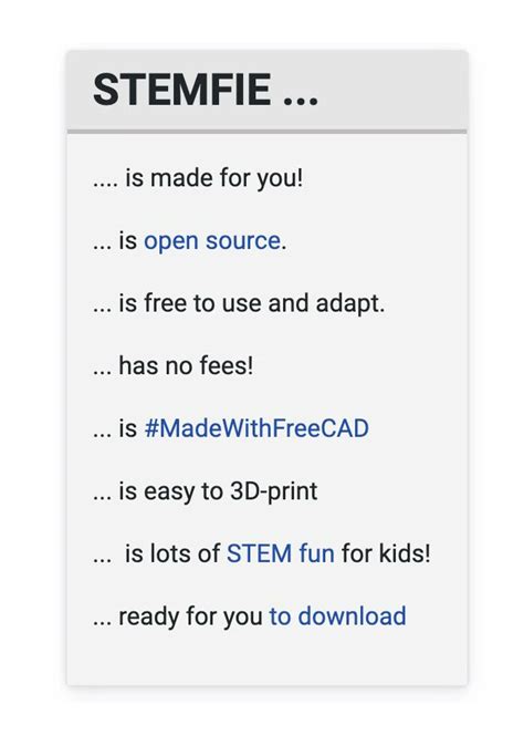 Stemfie D On Twitter A Clarification Of What The STEMFIE Project Is Madewithfreecad
