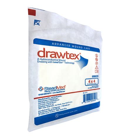 Drawtex® Hydroconductive Wound Dressing 4 X 4 Inch Square 761646bx