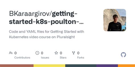 GitHub BKaraargirov Getting Started K8s Poulton Course Code And YAML