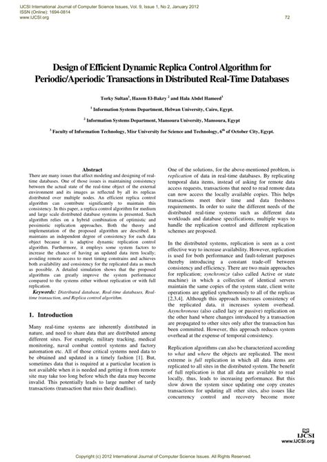 pdf design of efficient dynamic replica control algorithm for