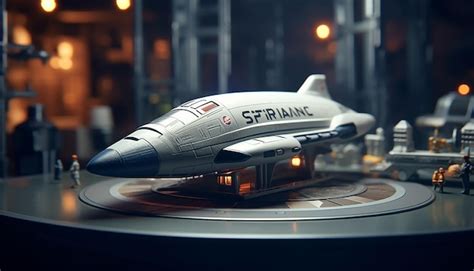 Premium Ai Image A Tiny Space Ship Diorama With Tilt Shift Effect