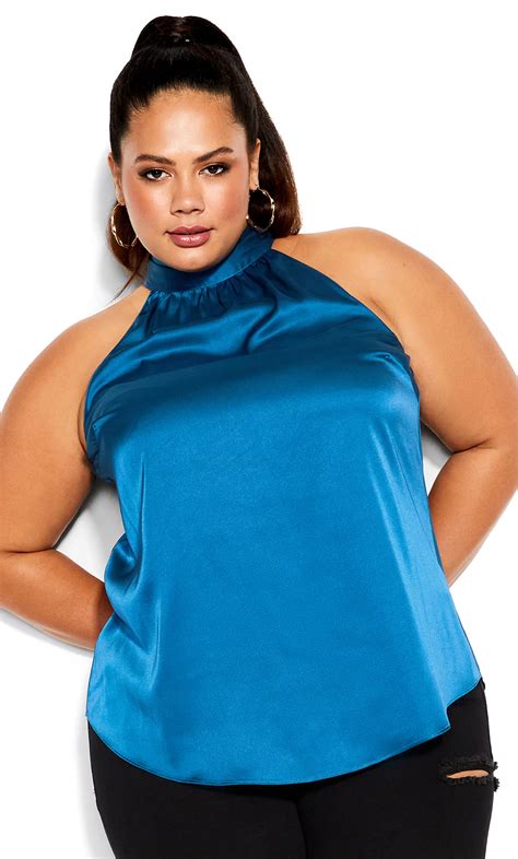 Sexy Shine Top Deep Teal Fluentcurve