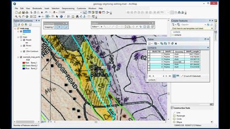 Digitising A Geological Map In Arcgis Desktop 103 Part 2 Of 4 Map