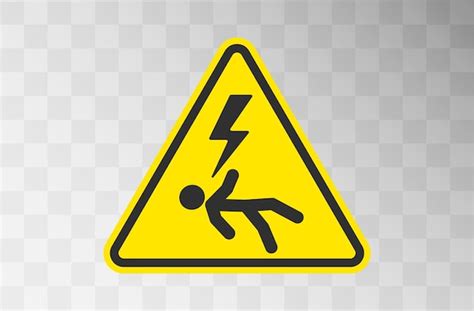 Electric Shock Symbol Electrical Shock Hazard Sign Or Label With