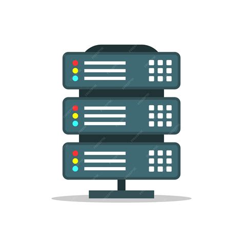 Premium Vector Data Center Icon In Flat Style Computer Datacenter