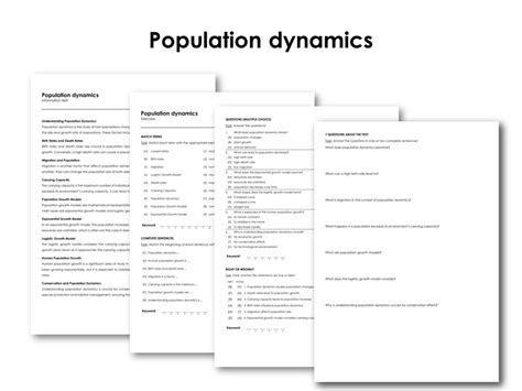 Population Dynamics Made By Teachers