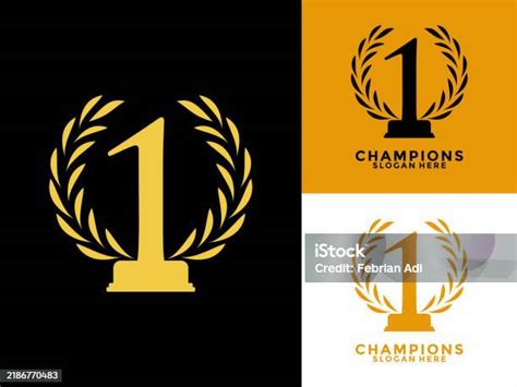 우승자 로고 벡터 아이콘에 대한 상입니다 챔피언 트로피 로고 아이콘 템플릿 Championship에 대한 스톡 벡터 아트 및 기타 이미지 Championship 개념