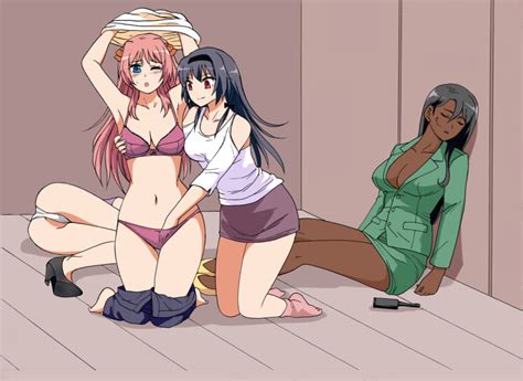 Xfqn Runark Tagme 3girls Corpse Grabbing Anothers Breast Grabbing From Behind Groping