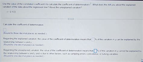 Solved Use The Value Of The Correlation Coefficient R To Chegg
