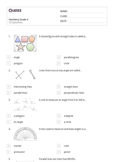 50 Geometry Worksheets For 6th Grade On Quizizz Free And Printable