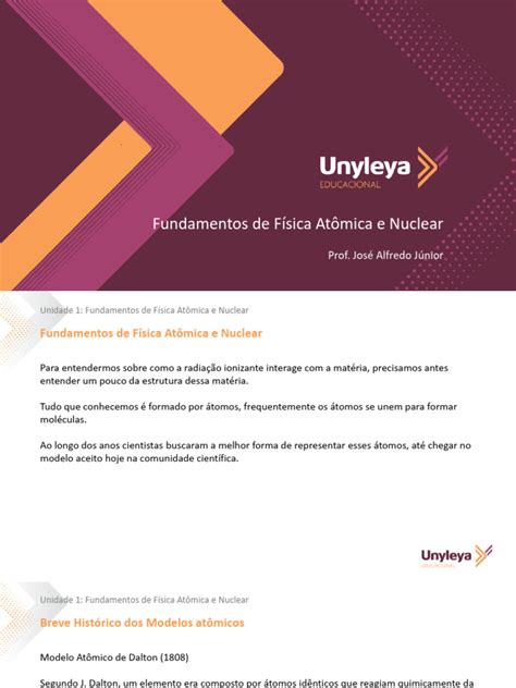 11 Fundamentos De Física Atômica E Nuclear Parte 1 Pdf Átomos