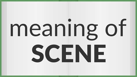 Scene Meaning Of Scene Youtube