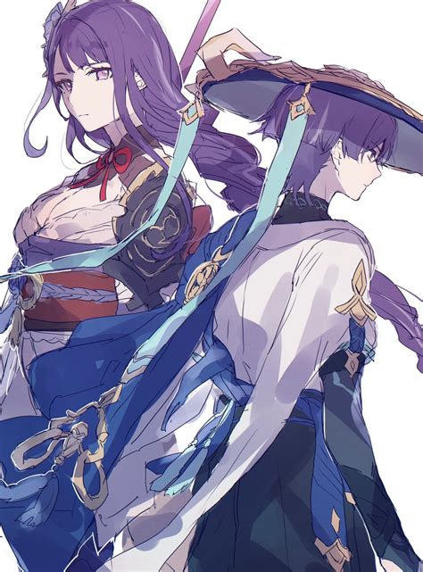 Raiden Shogun Scaramouche And Wanderer Genshin Impact Drawn By Room Rem Danbooru