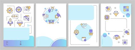 Content Recommendation System Blue Gradient Brochure Template Leaflet Design With Linear Icons