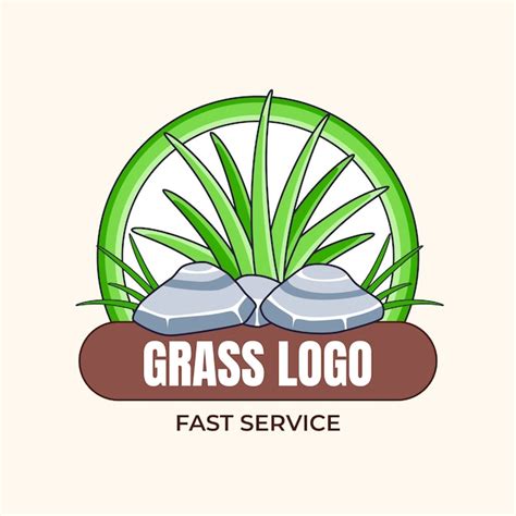 Premium Vector Hand Drawn Grass Logo Template