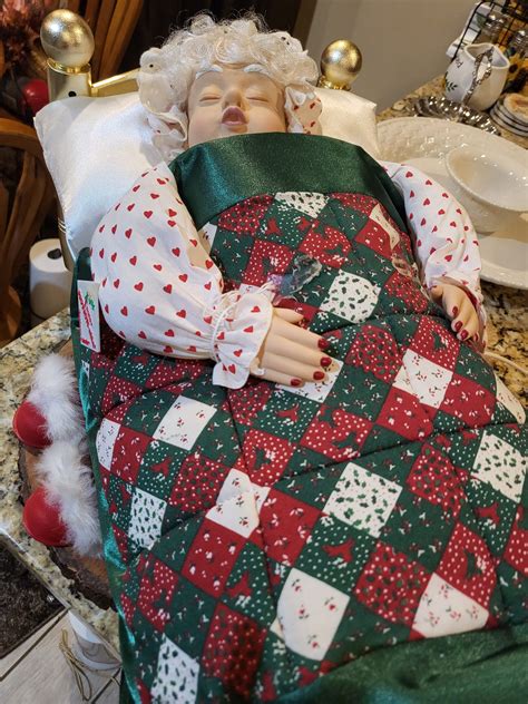 Telco Motionettes Sleeping Mrs Claus Animated Snoring Etsy
