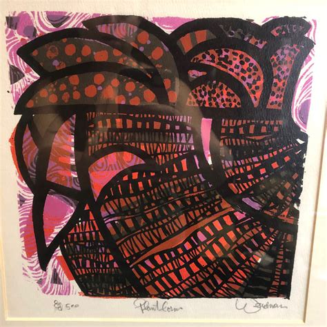 Vintage David Weidman Plant Forms Signed And Numbered Serigraph Long