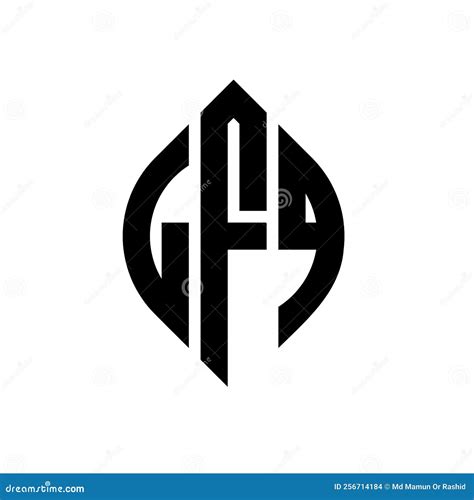 Diseño Del Logotipo De La Letra Circular Lfq Con Forma De Círculo Y
