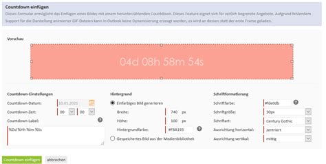 Countdown Widget Maileon Help Center