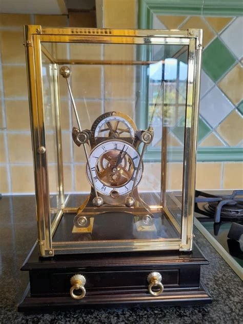 8 Day Gold Unique Grasshopper Escapement Fusee Driven Double Pendulum