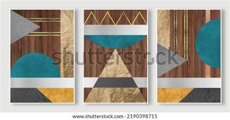 Creative Geometric Color Block Overlay Art Stock Illustration