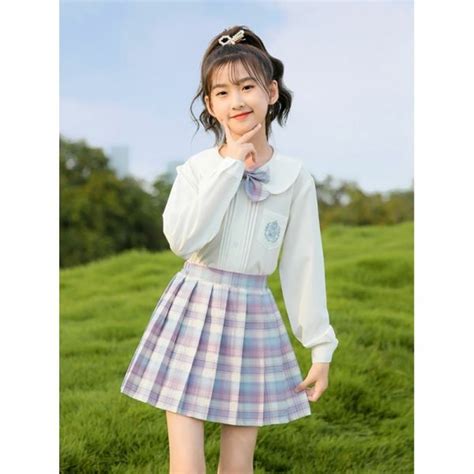 졸업사진의상 일본 교복 튬 Jk 감성 일러복 트 여아 아동 초등 체크 봄 제복 소녀 10 일본어 12 어린이 대학 바람 정장