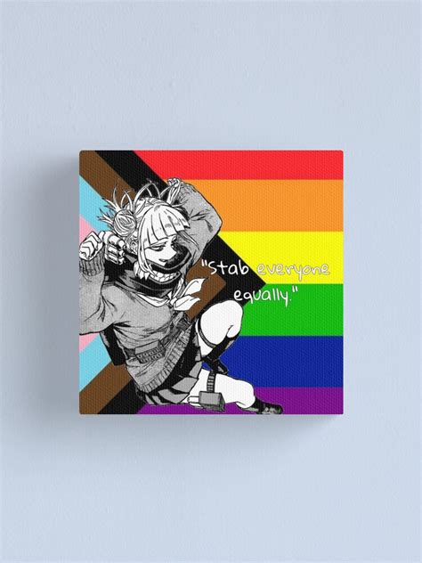 My Hero Academia Toga Himiko Philadelphia Rainbow Pride Flag Canvas